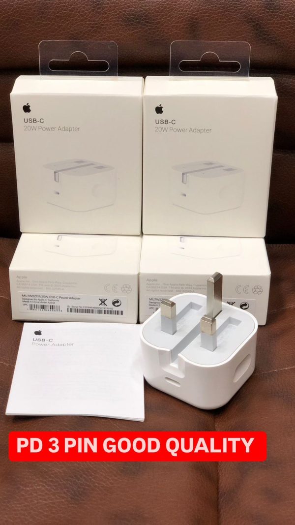 Buy 3 Pin 20W USB-C Power Adapter in Pakistan | Fast Charging PD Charger